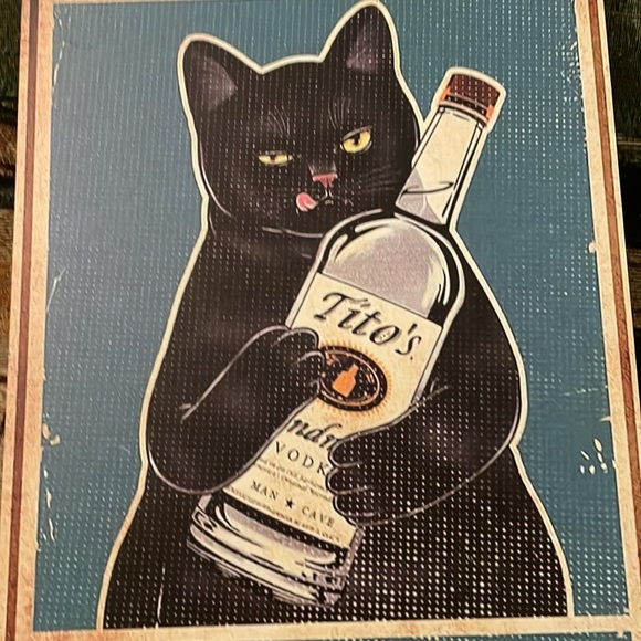 Wall Decor | Show Me Your Titos Vodka Aluminum Sign Black Cat Retro ...